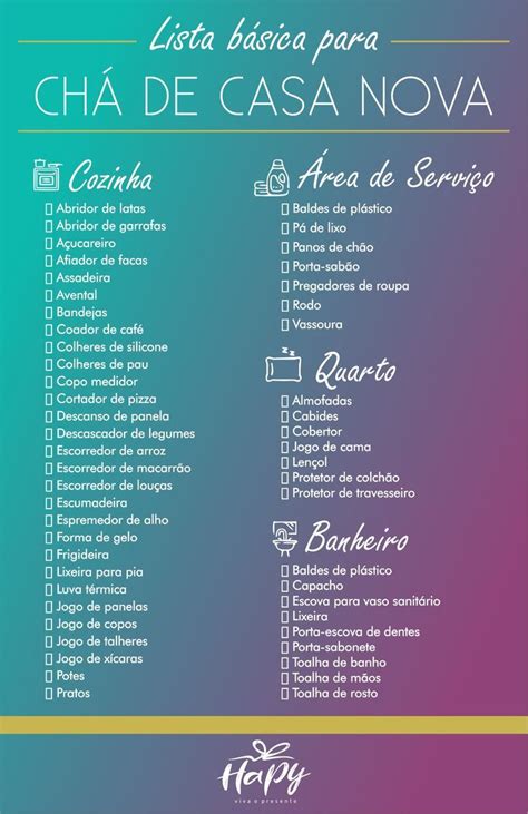Lista B Sica Para Ch De Casa Nova Home Design Decor Open House