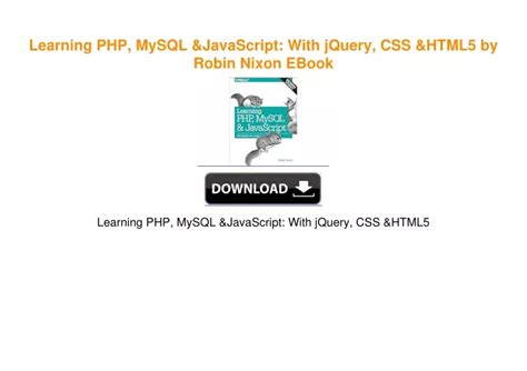 ppt learning php mysql and javascript with jquery css and html5 by robin nixon ebook powerpoint