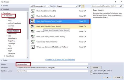 how to use grid layout in xamarin forms application for android and uwp