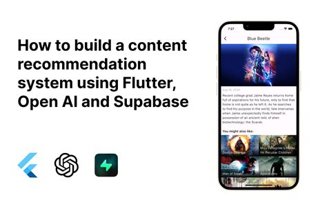 content recommendation feature using flutter