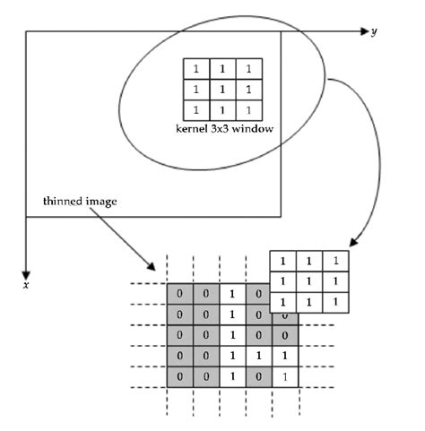 kernel convolution algorithm to find intersections in the thinned image download scientific