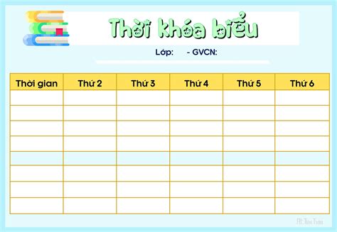 Cách Lập Thời Gian Biểu Cho Học Sinh Cấp 3 Mẫu thời khóa biểu tiểu học