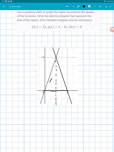 solved use a graphing utility to graph the region bounded by the graphs of the functions write