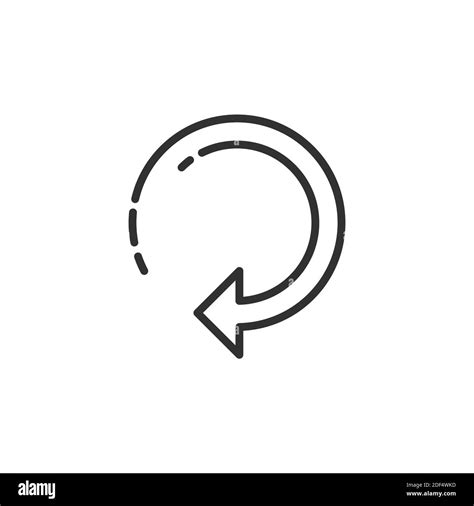 Linear Outline Clockwise Arrow Sign Reload Refresh Rotation Repeat