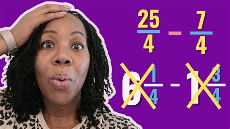 how to subtract mixed numbers by converting to an improper fraction teach elementary math
