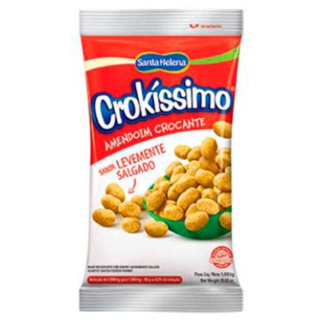 Amendoim Crocante Crokíssimo Salgado 1 01kg Santa Helena Submarino