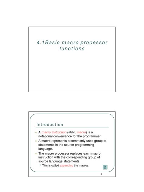 basic macro processor functions 1 macro computer science subroutine