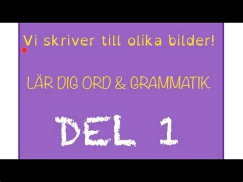 How To Learn Swedish Bilder Ord Grammatik YouTube