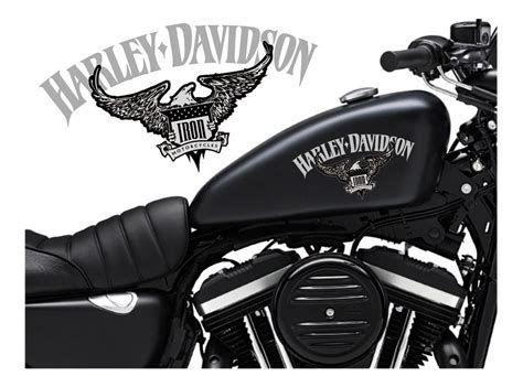 Adesivo Tanque Harley Davidson Iron Sportster Preta Sticker Win