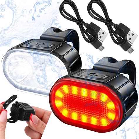 LAMPKA ROWEROWA LED PRZÓD NA USB MOCNA TYŁ ZESTAW KIEROWNICĘ ROWER