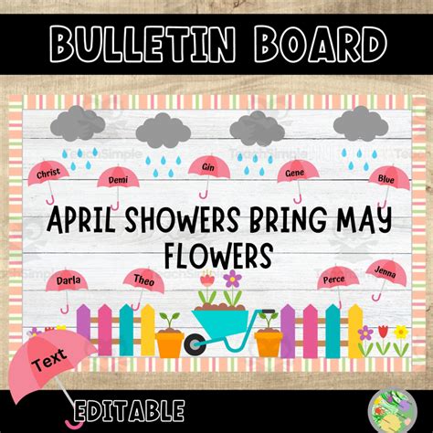 April Showers Bring May Flowers Bulletin Board Ideas