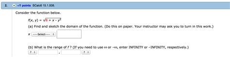solved consider the function below f x y find and