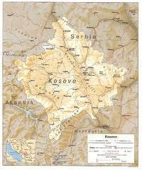 Physical Serbia Map Gifex