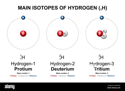 Main Isotopes Of Hydrogen Protium Deuterium D And Tritium T Are
