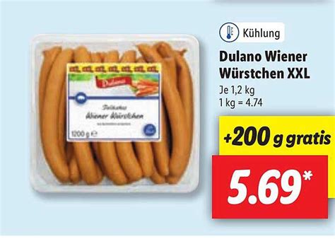 Dulano Wiener Würstchen Xxl Angebot bei Lidl