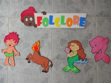 Painel Folclore Escolar Em Eva Ou Feltro Moldes Mural E Painel