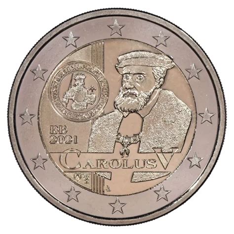BELGIQUE 2 EUROS 2021 commémorative 500 ans Charles Quint pièce de