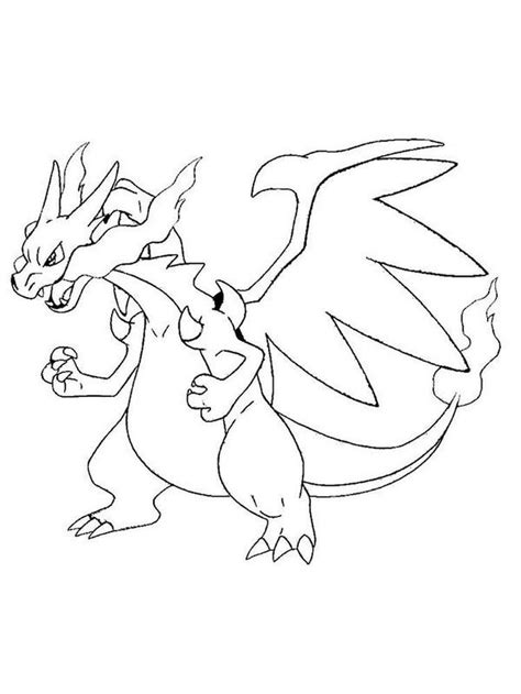 Charizard Vmax Coloring Pages Free Printable Templates