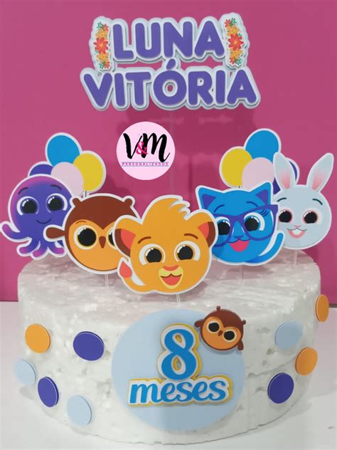 Arquivo Digital Topo De Bolo Bolofofos 02 V M Personalizados