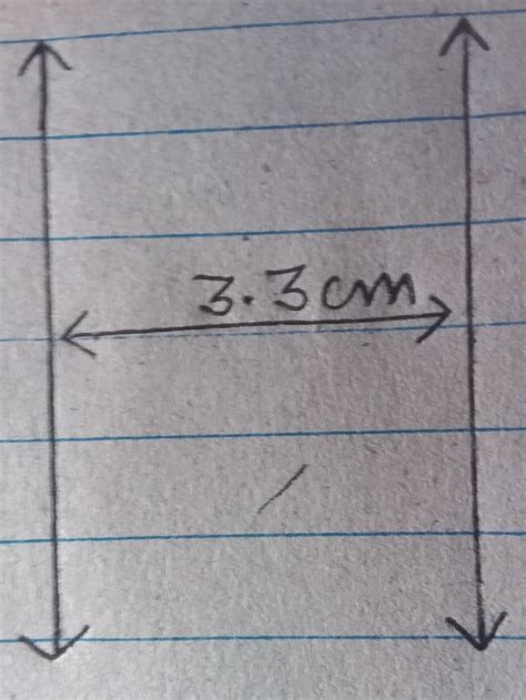 Draw Two Parallel Lines At A Distance Of Cm Brainly In