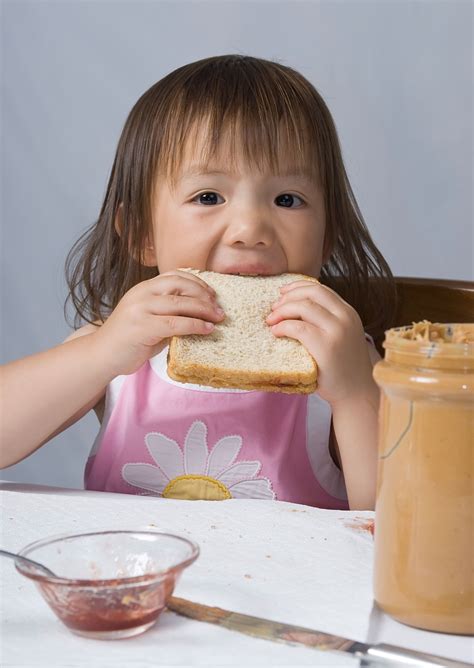 Eating Peanut Butter Sandwich