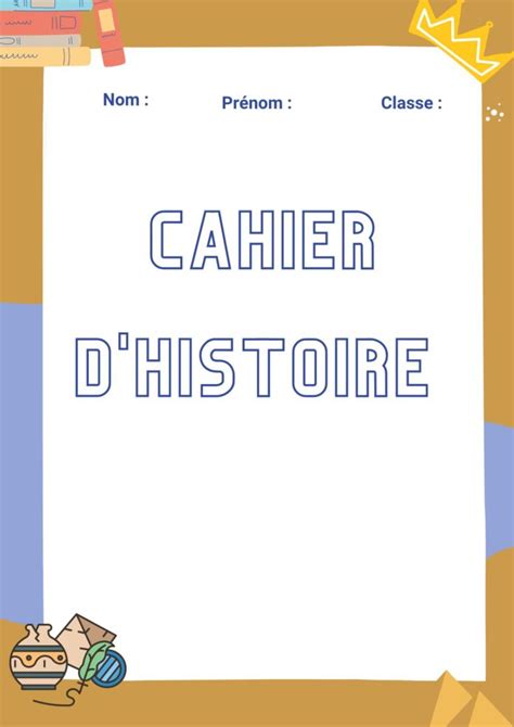 Pages de garde pour cahier à imprimer ManzaBull