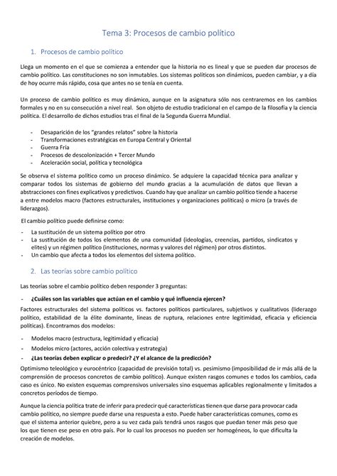 Procesos de cambio político Procesos de cambio político Llega un