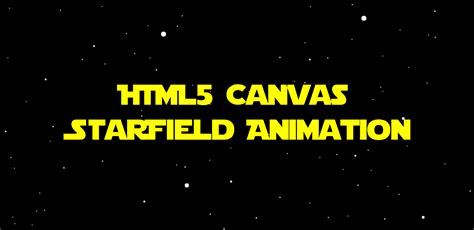 GitHub AleeWeb Html5 Canvas Starfield Traveling Through Outer Space