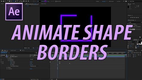 how to animate shape borders in adobe after effects cc 2017 youtube