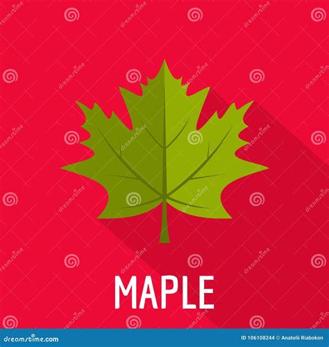 Icono De La Hoja De Arce Estilo Plano Ilustraci N Del Vector