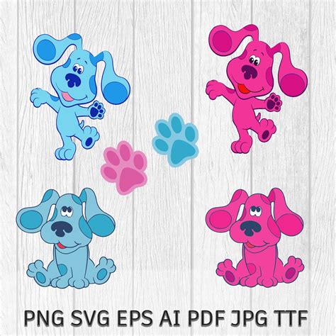 6pcs Blue S Clues SVG PNG Bundle Pistas De Blues Svg Etsy
