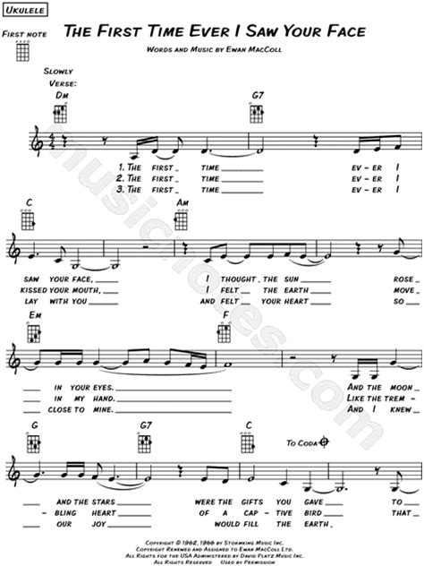 Roberta Flack The First Time Ever I Saw Your Face Sheet Music