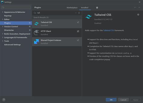 the default tailwindcss plugin prompt does not take effect ides support intellij platform