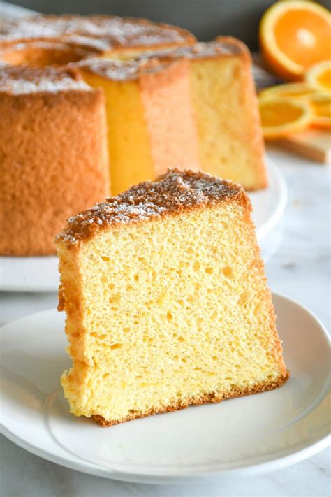Beautiful Orange Chiffon Cake Fresh Zesty Citrus Flavour Foodelicacy