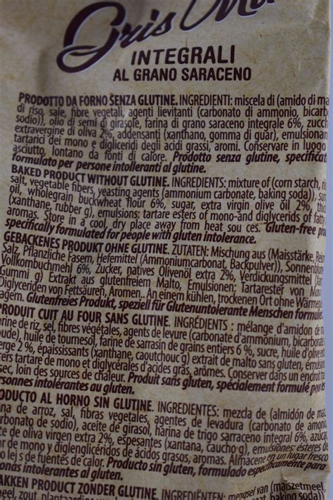 Mini Grissini Integrali Al Grano Saraceno Gr Senza Lattosio Vegan