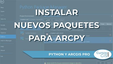 Instalaci N De Nuevos Paquetes Para Trabajar Con Python En Arcgis Pro