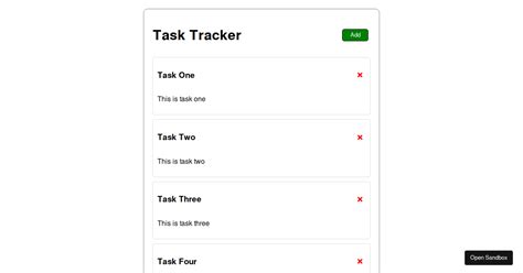 Task Tracker Codesandbox