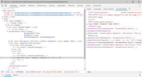 GitHub SamKirkland Knockout Data Insepector A Chrome Devtools