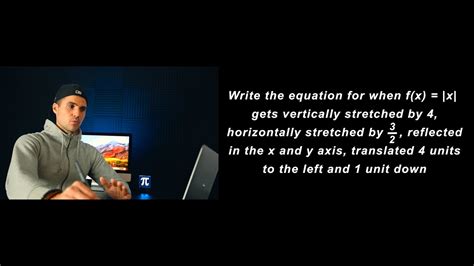 grade 12 advanced functions mhf4u write equation given transformations youtube