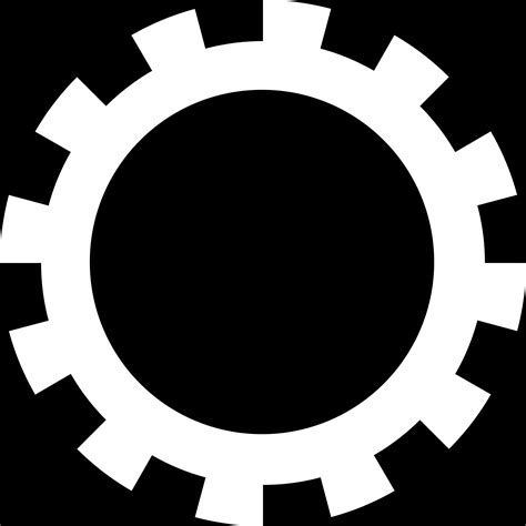 White Gear Icon Png Free Icons Library