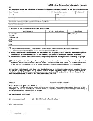 Fillable Online Hessen Aok Antrag Auf Befreiung Von Den Gesetzlichen