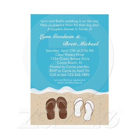 A Beach Themed Bridal Shower Party With Flip Flops On The Sand