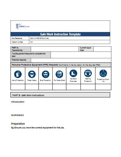 Work Instruction 34 Examples Format Pdf