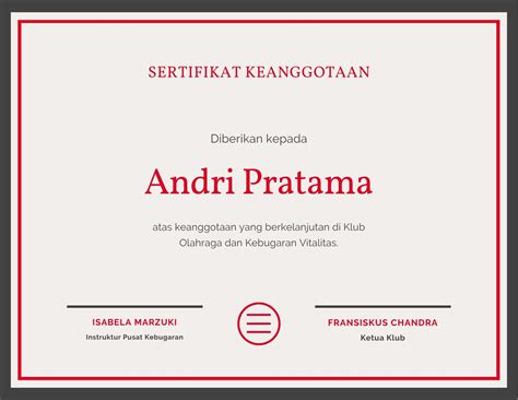 Contoh Sertifikat Anggota Organisasi Cento Adalah Imagesee The Best
