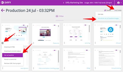 2 different ways to use baseline in your visual regression testing process diffy visual testing