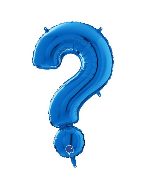 26 48x81 cm Símbolo Signo De Interrogación Azul Metalizado