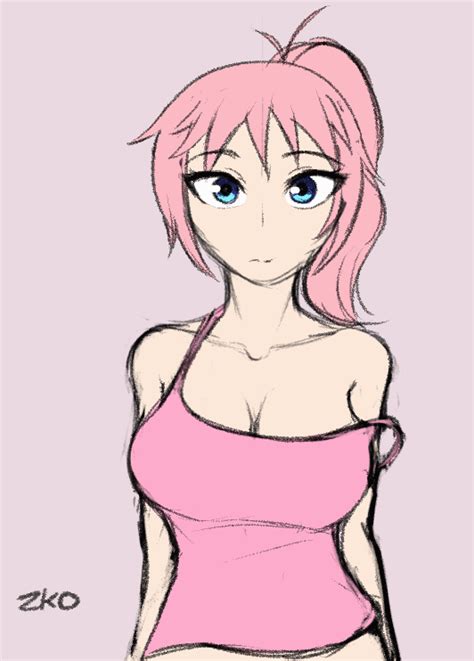 Rule 34 1girls 2d Animated Animated  Blue Eyes Bouncing Breasts Breasts Cleavage Collarbone