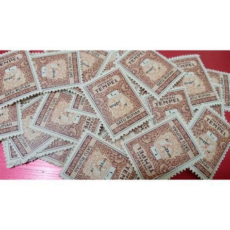 Jual Materai Tempel Kuno Rp 1 Satu Rupiah Shopee Indonesia