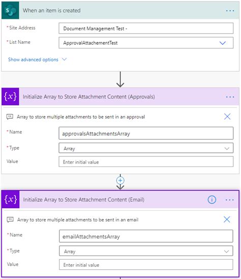 add multiple attachments to an approval email with power automate
