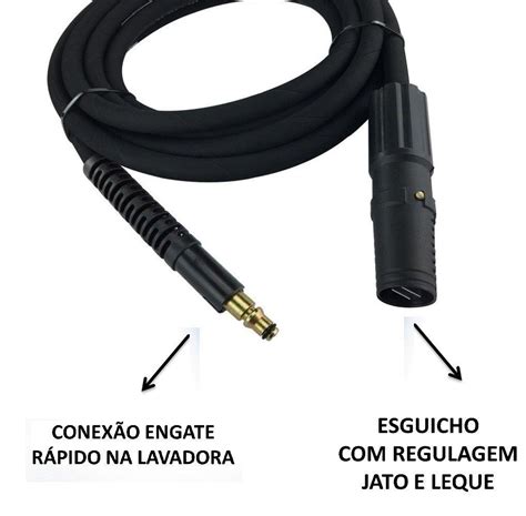 4mt Mangueira e Bico Esguicho Wap Combate Turbo 2600 Trama de Aço